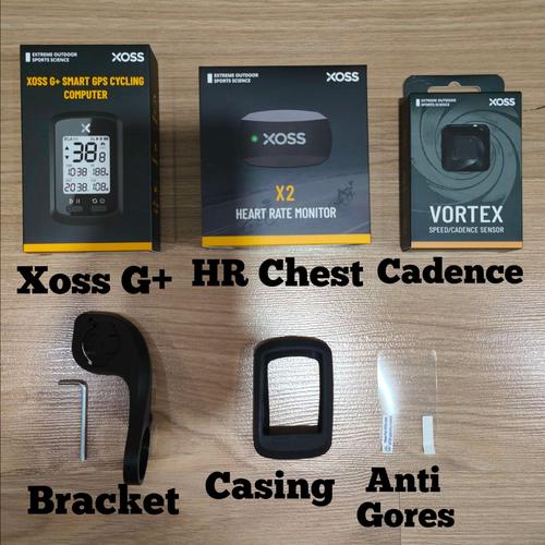 Jual PAKET XOSS G+XOSS CHEST SENSOR HEART RATE+CADENCE+CASE+BRACKET ...