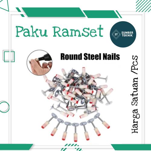 Jual Paku Beton Tembok Besi Mini Ramset 7.3mm Nail Fastening Gun Boset ...