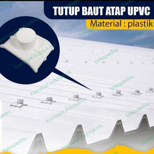 Jual seal roof atap plastik UPVC tanpa baut 1pack (20pc) putih - Putih ...