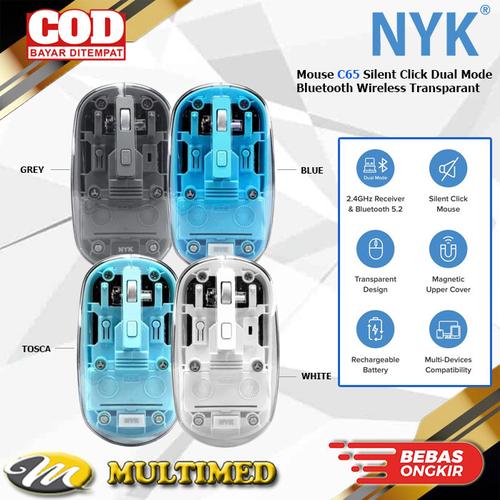 Promo Mouse NYK C65 Silent Click Dual Mode Bluetooth Wireless ...