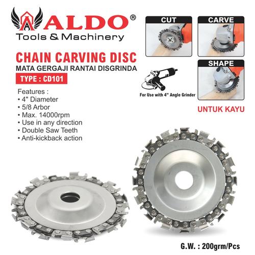 Jual CHAIN CARVING DISC 4" CD101 / MATA GERGAJI RANTAI DISGRINDA / WOOD ...