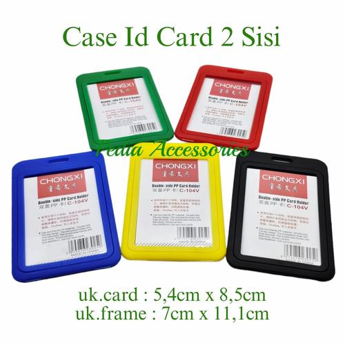 Jual Tempat Id Card Holder 2 Sisi C-104V Frame Casing Id Terlihat 2 ...