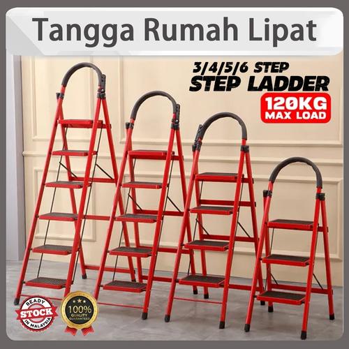 Promo Tangga Rumah Lipat Tangga Besi Lipat 2/3/4/5/6 Langkah Household ...