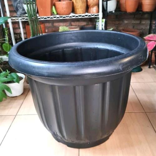 Jual Pot plastik jumbo 60 cm hitam/ Pot Hitam Besar 60 cm/ Pot Tanaman ...