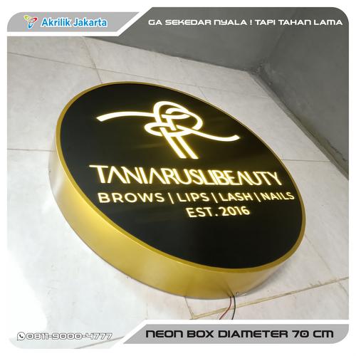 Jual Neon Box Bulat diameter 70cm - 1 sisi - Tiang 4m - Jakarta Timur ...