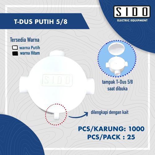 Jual T DUS TDOOS PIPA HITAM T DOOS HITAM PIPA 5/8" 5/8 INCH KECIL 3 ...
