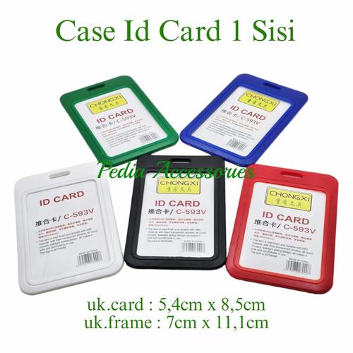 Jual Id Card Holder Name Tag 1 SISI C-593V Frame Id Card Slide Casing ...