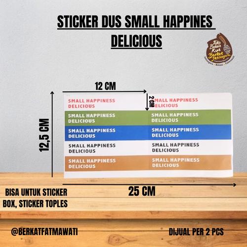 Jual STICKER DUS SMALL HAPPINES DELICIOUS / STICKER BOX IMPOR / LABEL ...