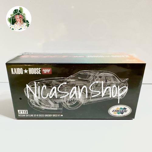 Jual MINI GT 113 Nissan Skyline GTR R33 KAIDO HOUSE GReddy GR33 V1 White Putih - Kota Tangerang ...