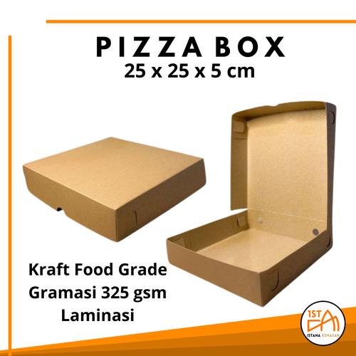 Jual Box Kotak Pizza Xtra Large Ukuran 25x25x5 cm Bahan Kraft Gramasi ...