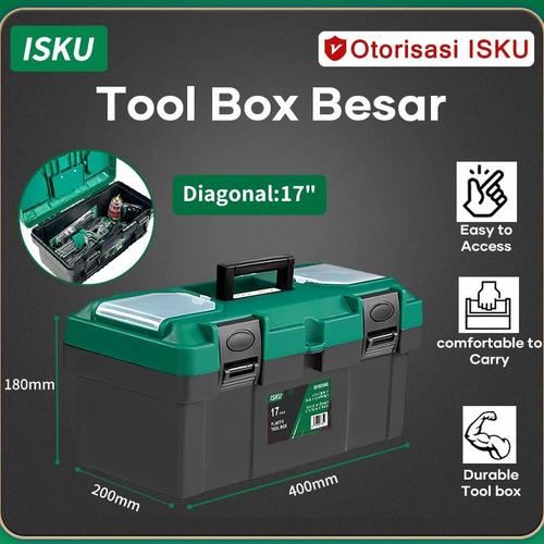 Jual New ISKU Tool box besar plastik 14 15 17 18 19 20 inch toolbox ...