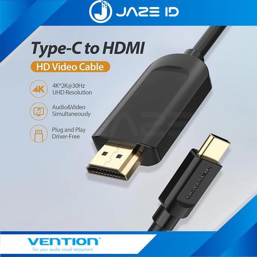 Jual Vention Kabel USB Type C to HDMI Thunderbolt 3 4 1m 2m 3m 4K 8K Cable - CGU 4K, 2M ...