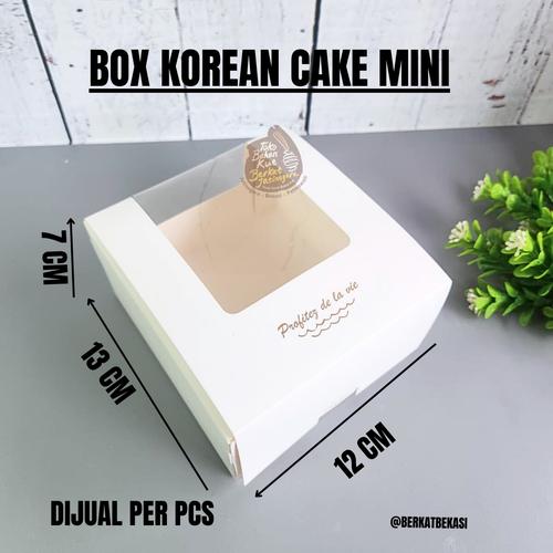 Jual BOX KOREAN CAKE MINI 12X13X7 CM IMPOR / PACKAGING CAKE / DUS KUE ...