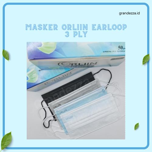 Jual ORLEE 3 ply 3Ply Masker Earloop Kuping model Medis Disposable ...
