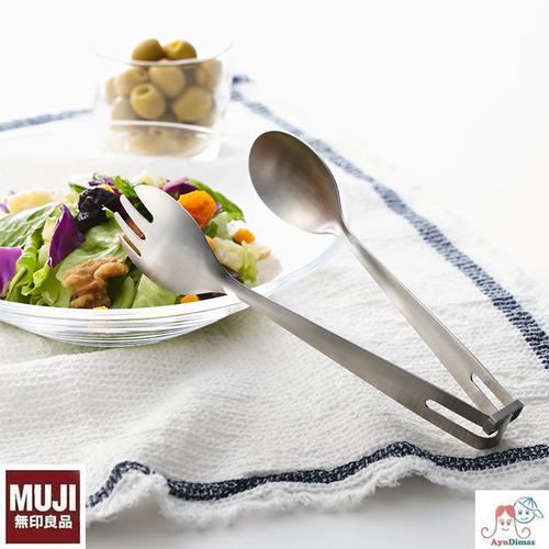Jual Muji Stainless steel Salad Tongs with stopper - capit makanan ...