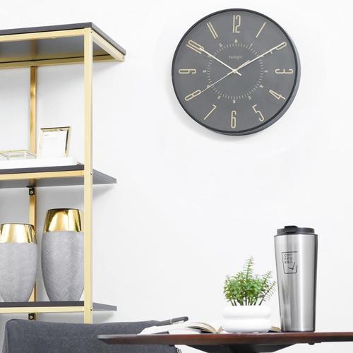 Jual Informa 40.4 cm Jam Dinding 6946 - Hitam Wall Clock Jam Tembok ...