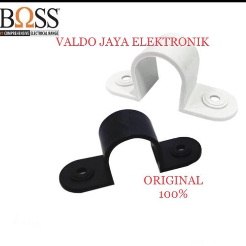 Jual BOSS Clem Pipa Listrik 20mm @100 pc Klem Pipa Conduit Clem Conduit ...