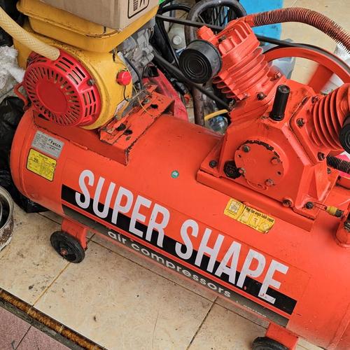 Jual kompressor super shape 1 hp + mesin penggerak bensin normal ...