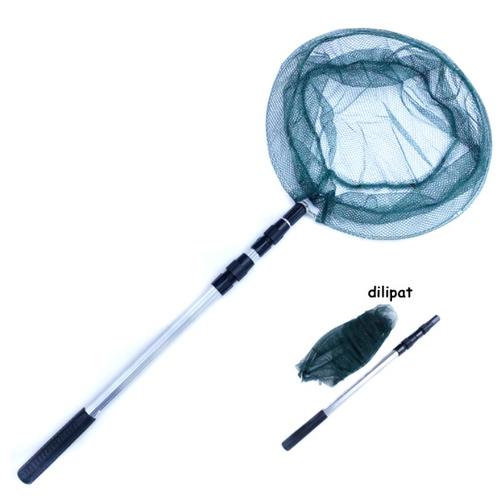 Jual serokan jaring ikan telescopic net aluminium lipat tanggok panjang ...