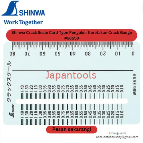 Jual Shinwa Crack Scale Card Type Pengukur Keretakan Crack Gauge #58699 ...