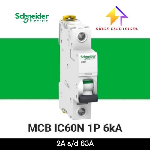 Jual MCB SCHNEIDER IC60N ACTI9 2A 4A 6A 10A 16A 20A 25A 32A 40A 50A 63A 1P 6kA C2 C4 C6 C10 C16 ...