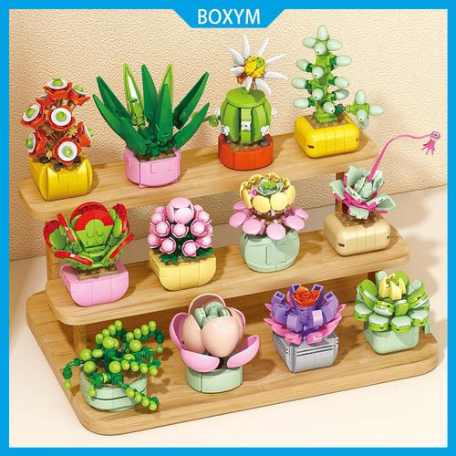 Jual Mainan Building Blocks Mini Pot Sukulen DIY Susun Balok Bunga Toy ...