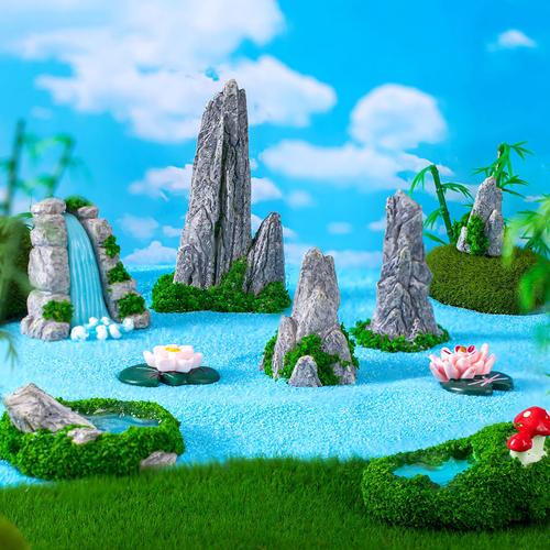 Jual Miniatur Micro Landscape Diorama Waterfall Air Terjun Gunung Hill ...