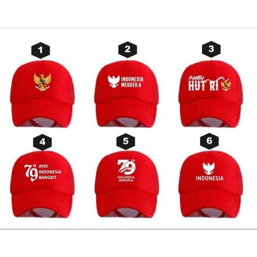 Jual TOPI TRUCKER DEWASA HUT RI / TOPI INDONESIA / TOPI DIRGAHAYU ...