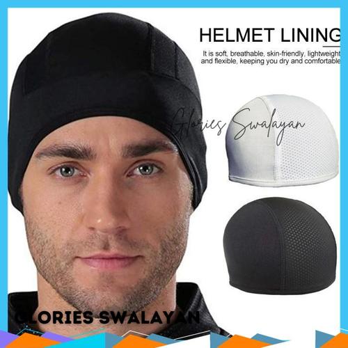Jual TOPI COVER BEANIE DALAM PELINDUNG KEPALA HELM MOTOR SEPEDA INNER ...