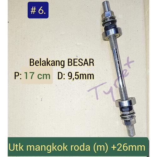 Jual AS Bearing Komplit roda depan belakang sepeda - BLk-Bs p20 m26 ...