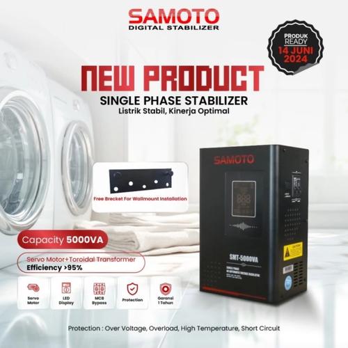 Jual Stabilizer Listrik Samoto SMT-5000 5.000VA 1 Phase / Stavol servo ...