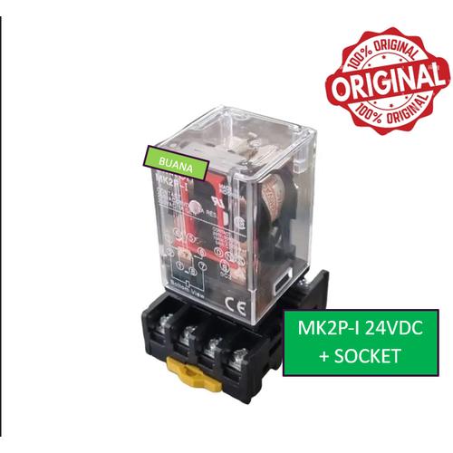 Jual SET Relay MK2P-I 24VDC + Socket - 8 pin / MK2P 24VDC - RELAY SAJA ...