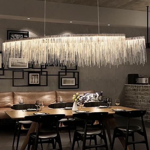 Jual Lampu gantung LED rantai aluminium gaya Postmodern ruang tamu ...