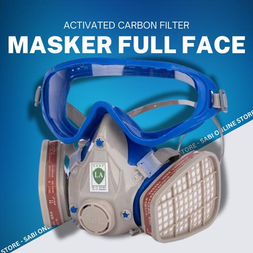 Jual Masker Gas Respirator Full Face with Activated Carbon Filter ...