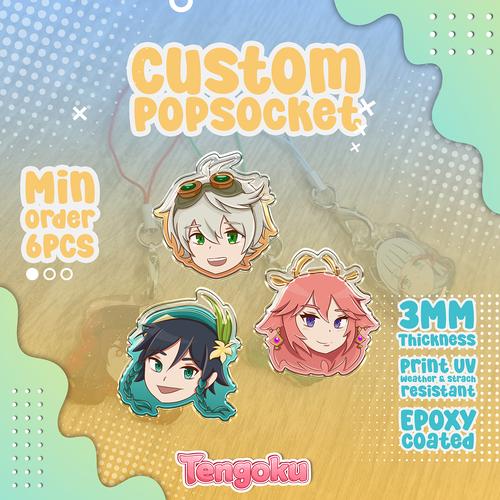 Jual Popsocket Akrilik Epoxy Glitter Custom - 6cm, Basic Color - Kota ...