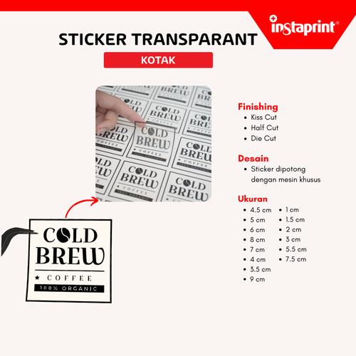 Jual Sticker label kotak Transparant - 6x6 - Kota Tangerang ...