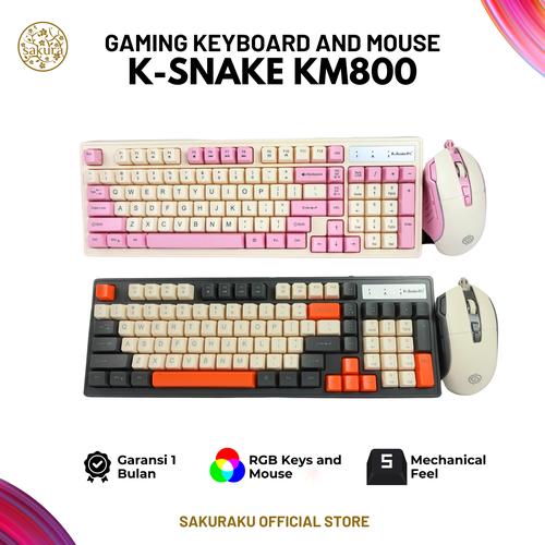 Promo KM800 - 98 Keys Gaming Mechanical Feel Keyboard K-Snake with Mouse - Coffee - Kota Bekasi ...
