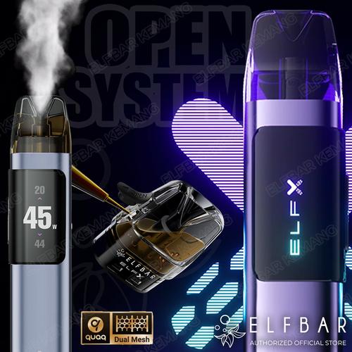 Jual ELFBAR ELFX PRO Open System (Bisa Refill) | ELF BAR Pod - Black ...
