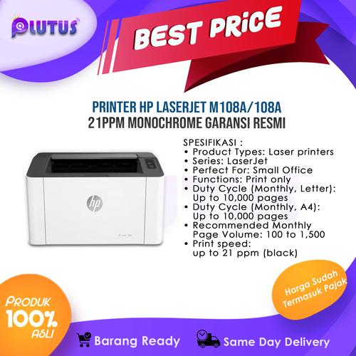Jual Printer HP Laserjet M108A / 108A 21ppm Monochrome Garansi Resmi ...
