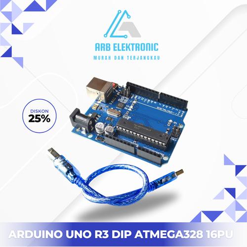 Jual ARDUINO UNO R3 ATMEGA328P ATMEGA 16U2 COMPATIBLE BOARD + USB CABLE ...