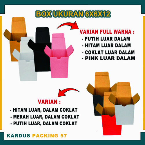 Jual Kardus uk.6x6x12 cm box/karton/packing botol kotak/parfum ...