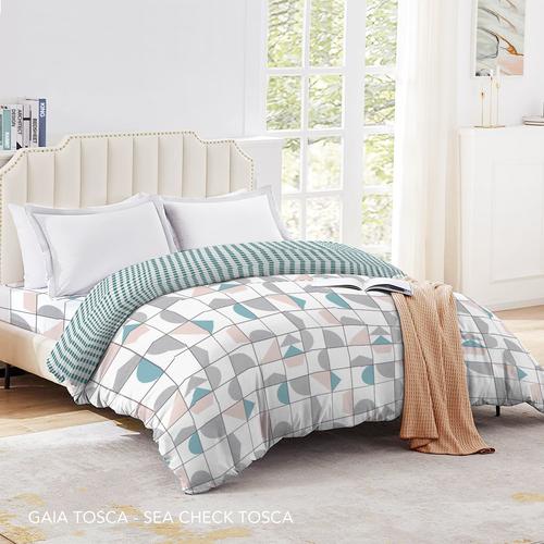 Promo King Rabbit Organic Bamboo Collagen Bed Cover Motif Gaia Toska ...
