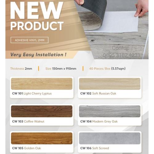 Jual Vinyl plank Countrywood 2mm - Lantai Kayu Vinyl 2mm motif wood ...