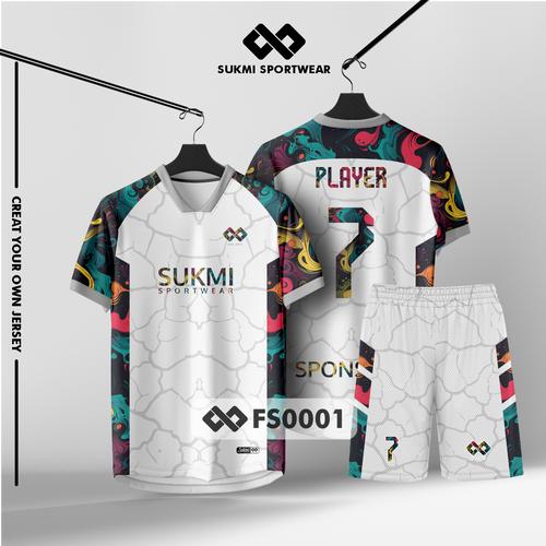 Jual Setelan Jersey Custom Futsal full printing / Desain Bebas 001 - CELANA SAJA, L - Kab ...