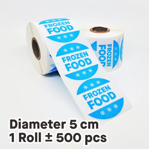 Jual Sticker Frozen Food Label Kemasan Makanan Beku diameter 5 cm (1 ...
