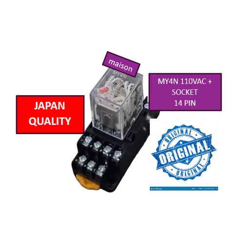 Jual Relay MY4N 110VAC + Socket 14 pin Relay MY4 110VAC - Relay saja ...