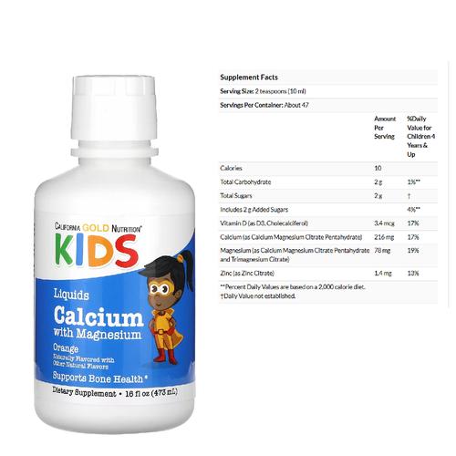 Jual California Gold Nutrition, Children's Liquid Calcium with ...