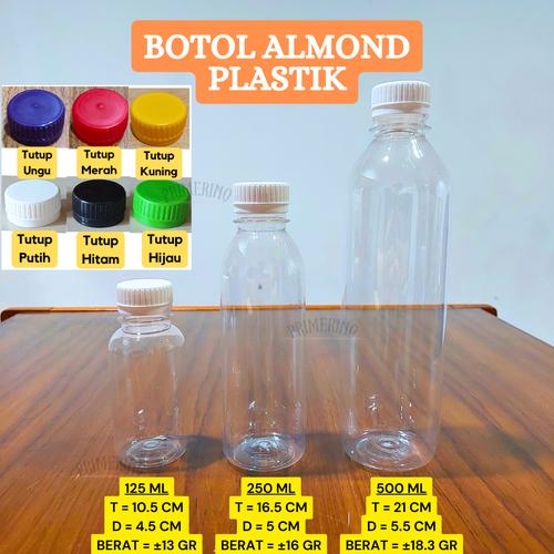 Jual BOTOL ALMOND 125 ML / 250 ML / 500 ML / BOTOL PLASTIK / BOTOL KOPI ...