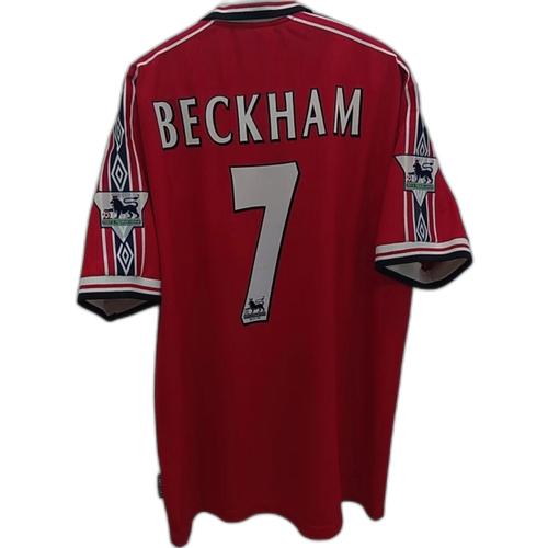 Jual David Beckham #7 MU FC Home 1998/1999 MUFC 98/99 Treble Winner ...