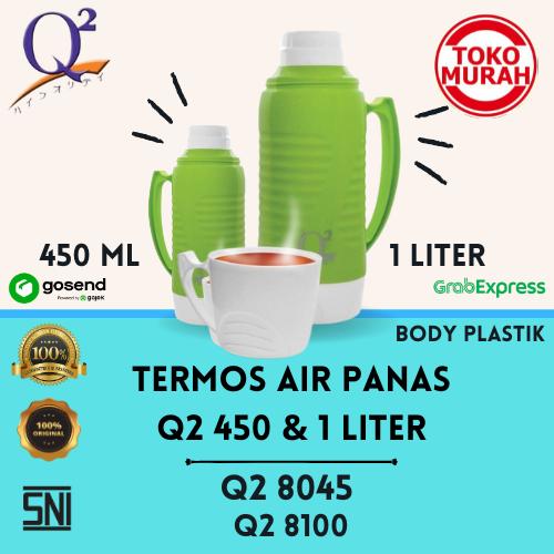 Jual Termos Air Panas/Botol Penghangat Q2 450 Ml & 1 Liter Body Plastik Model Botol Tuang - Q2 ...